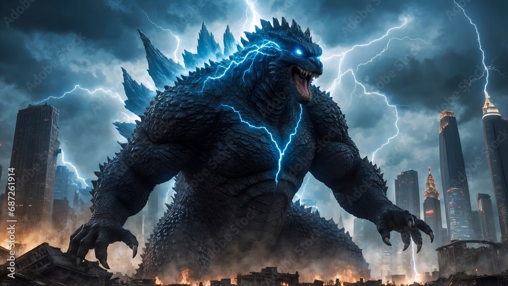 Godzilla is a prehistoric reptilian monster, awakened and empowered ...