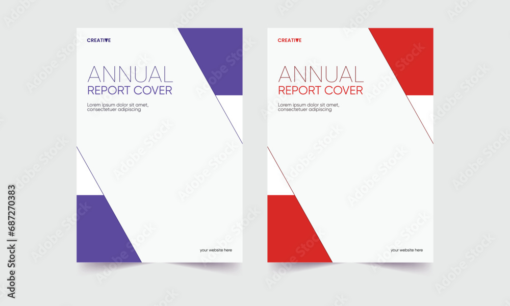 yearly annual report cover template, annual report, magazine cover ...