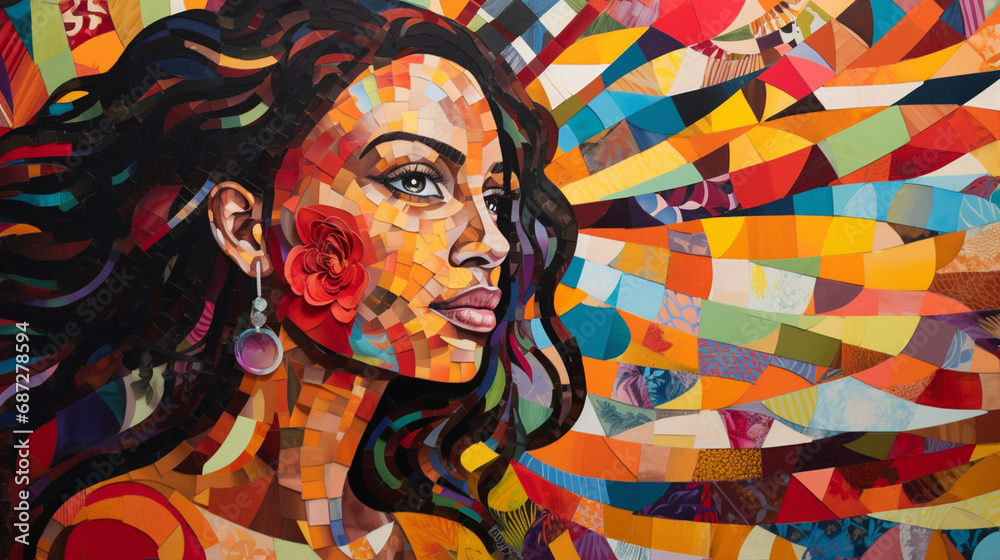 Inspirational Quotes Mosaic: An artistic collage of vibrant visuals and ...