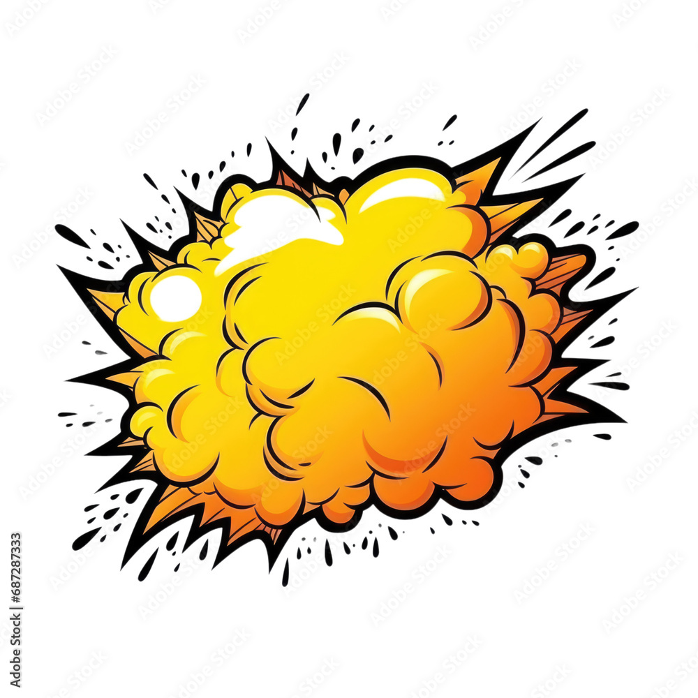 cartoon hand draw bomb explosion png. isolated on transparent ...