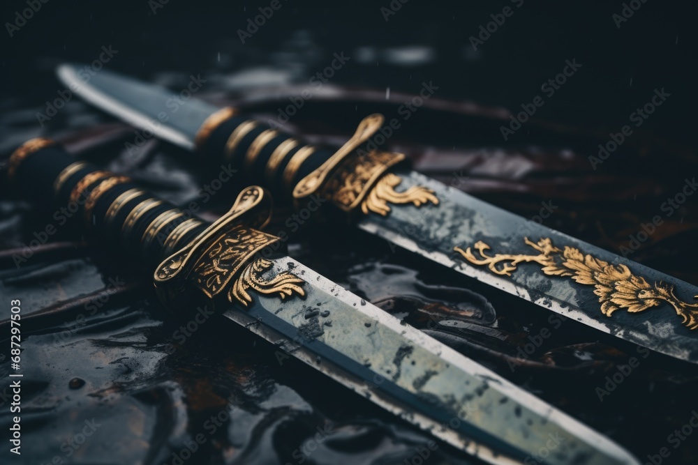 Double Edged Precision: A close-up photo revealing the precision and ...