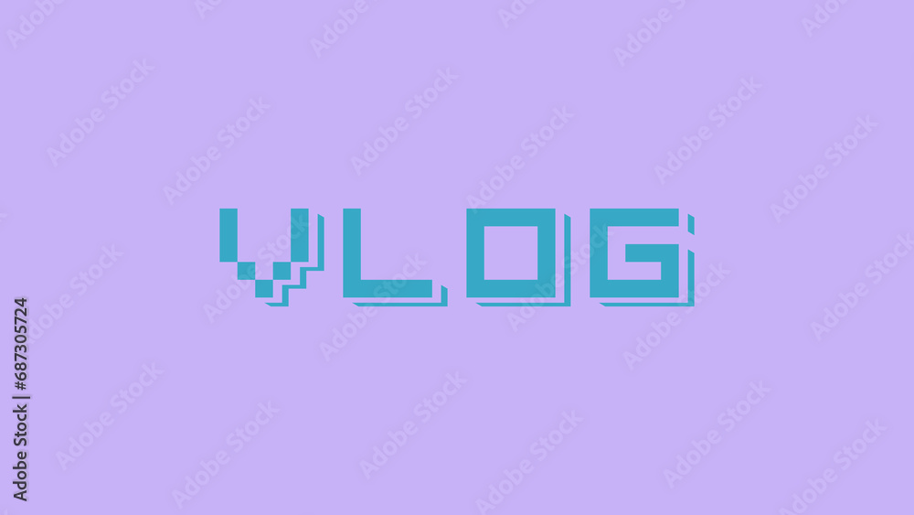 Home screen wallpaper for video channel vlogs. Vlog word text on a ...