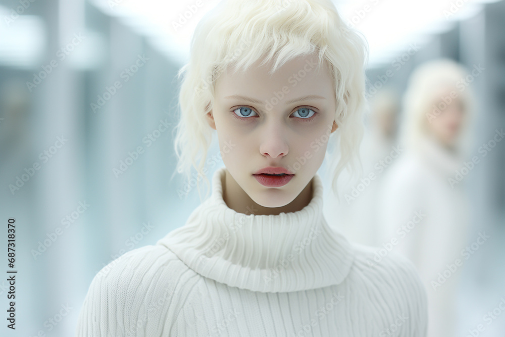 albino people human woman men girl boy Congenital disease, absence of ...