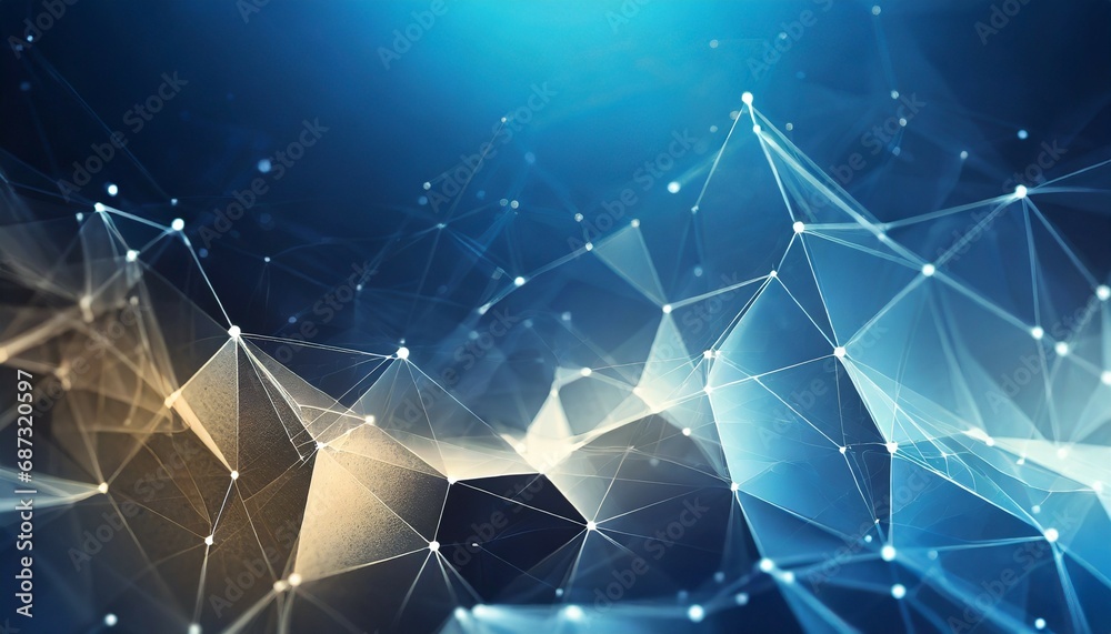 Abstract Background Dot And Connect Line For Cyber Technology Futuristic And Network Connection