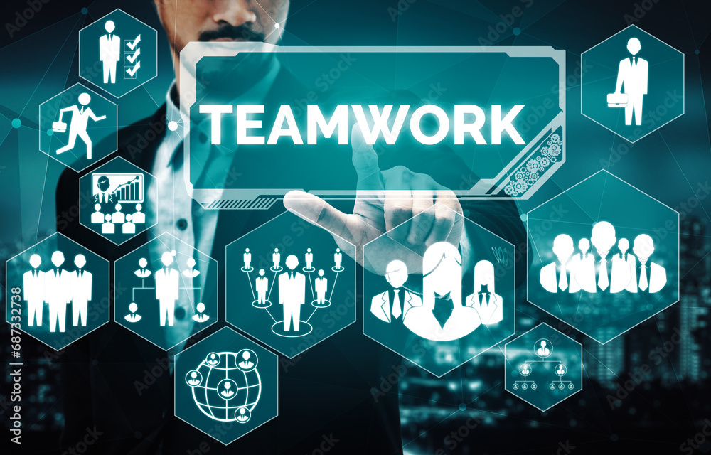 Teamwork and Business Human Resources - Group of business people ...