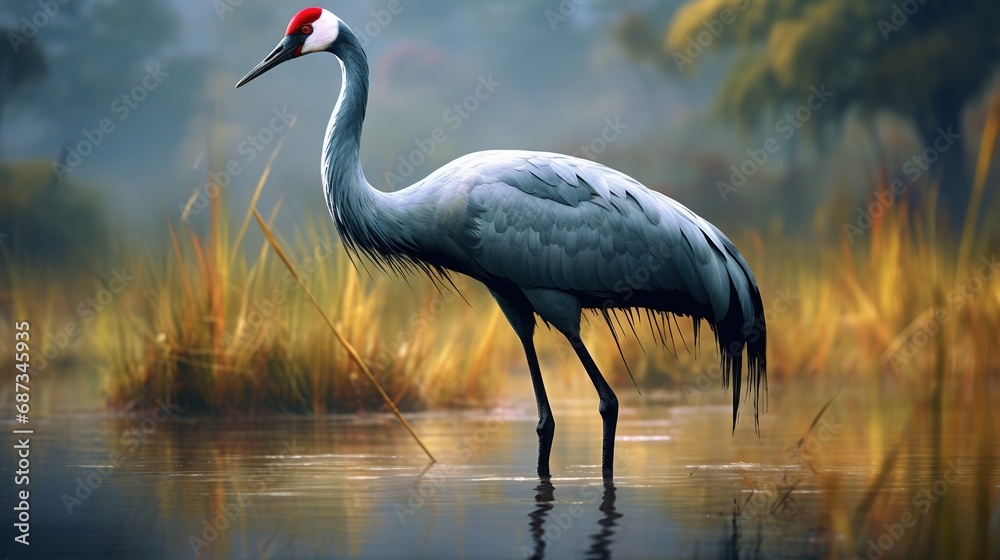 Sarus crane, world's tallest flying bird. animal wildlife Stock Photo ...