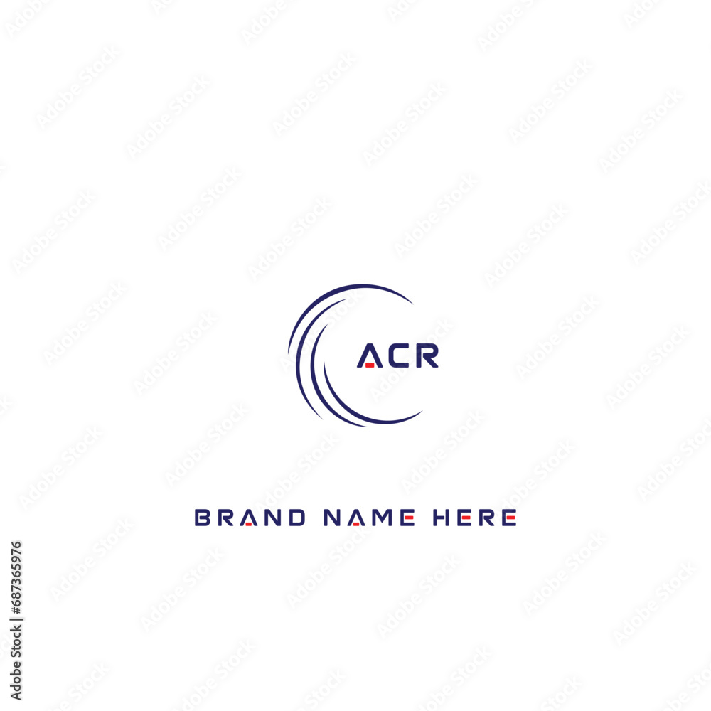 ACR logo. A C R design. White ACR letter. ACR, A C R letter logo design ...