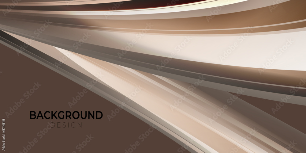 Wavy choco banner design background with abstract shape geometric ...