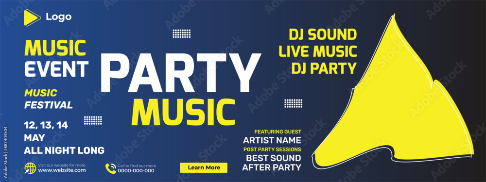 Music event social media facebook banner design | conference banner ...