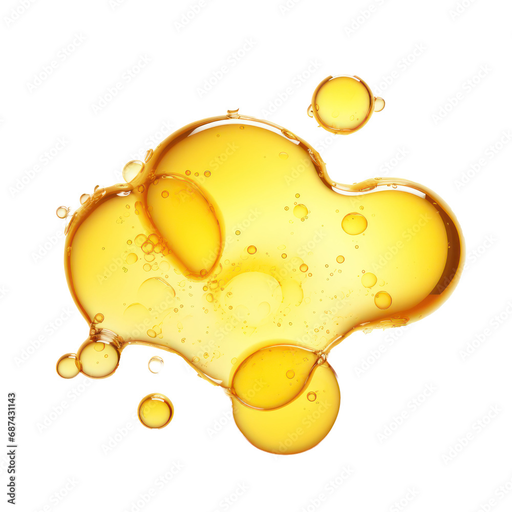 yellow oil bubbles isolated on transparent background,transparency ...