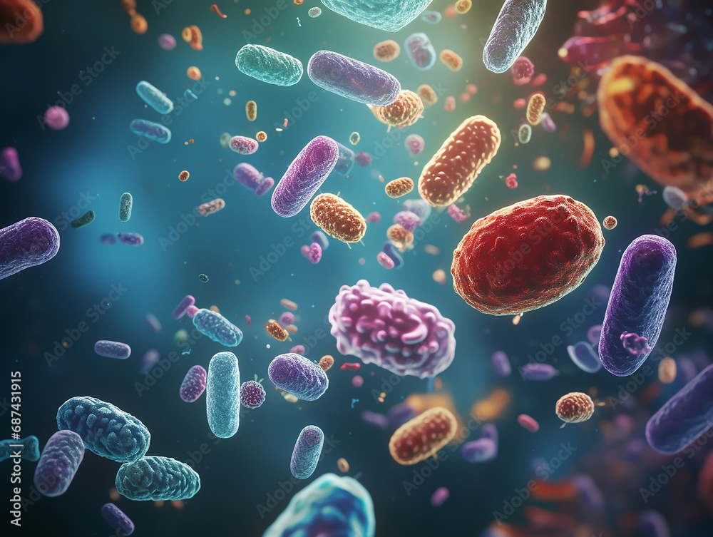 Microbiota microscope microbial closeup wallpaper science backdrop ...