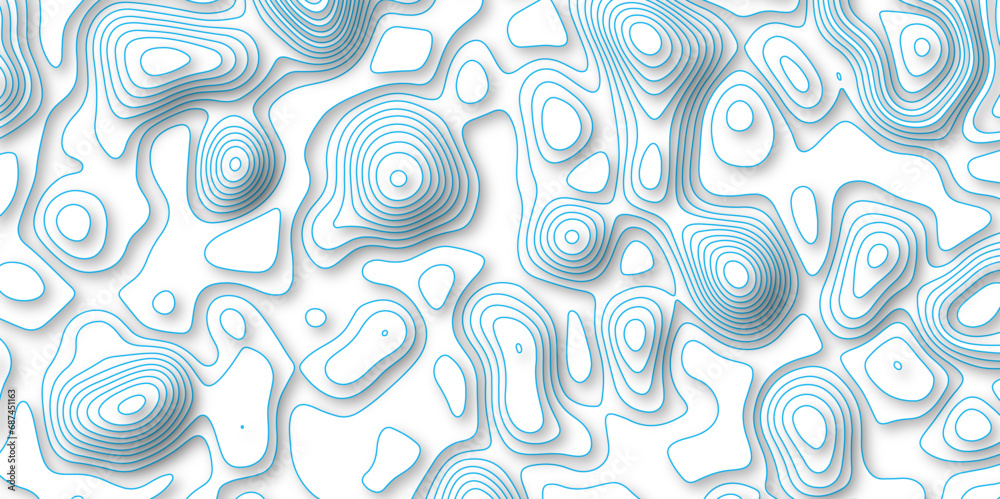 Abstract white background with colorful gradient Topographic line map ...