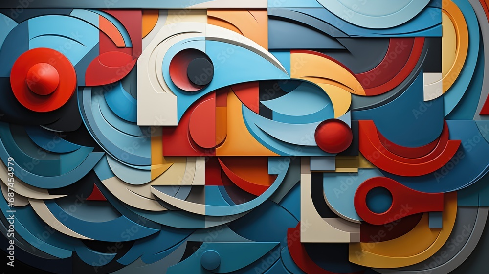 Cubism Style Backgrounds showcase abstracted forms, fragmented objects ...