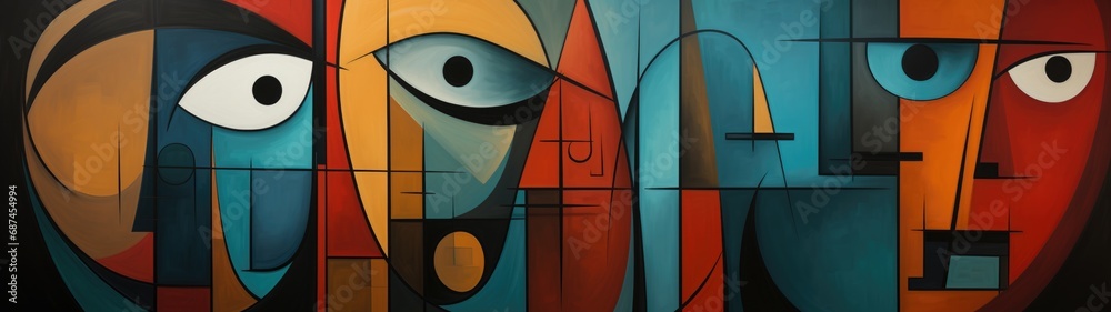 Cubism Style Backgrounds showcase abstracted forms, fragmented objects ...