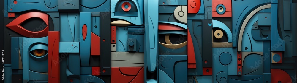 Cubism Style Backgrounds showcase abstracted forms, fragmented objects ...