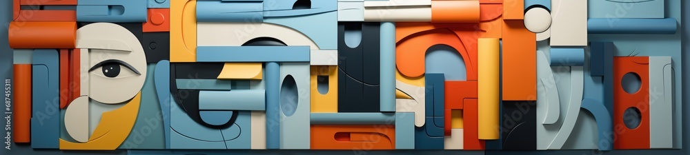 Cubism Style Backgrounds showcase abstracted forms, fragmented objects ...