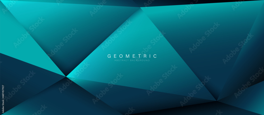 Modern abstract blue polygon background design. 3d Triangular texture ...