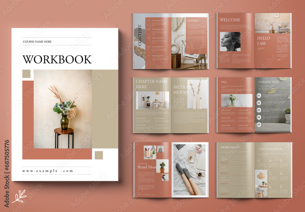 Work book Layout Stock Template | Adobe Stock