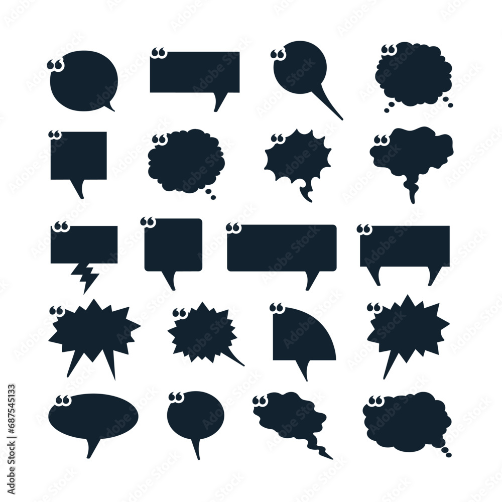 Speech bubble quote remark mentions quotations frame and callout text ... Speech bubble quote remark mentions quotations frame and callout text ...