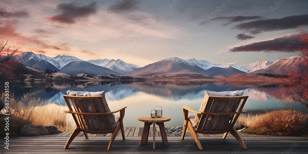 Crafting a Breathtaking 3D Scene ,Relaxing Scenes ,A deck with a view ...