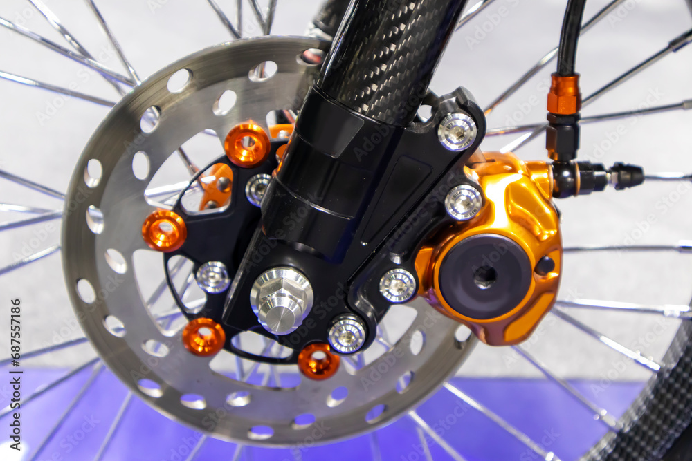 Disc brakes on a motorcycle up close alloy wheels for motorcycles ...