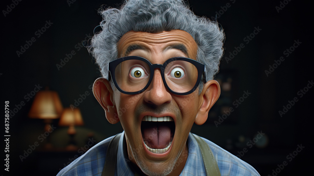 Man with Glasses Looking Surprised: Unleashing Goofy Facial Expressions ...