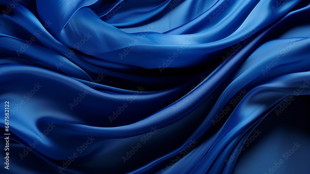 ethereal patterns emerge from intertwining ribbons of royal blue and ...