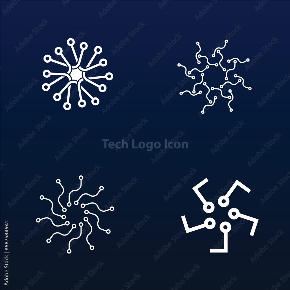 technology and it company logo design, Tech symbol, tech logo design ...