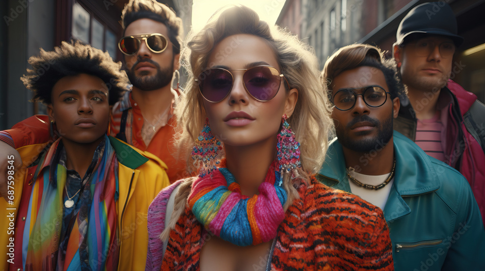 Mismatched Clothing Party: A group of individuals dressed in mismatched ...