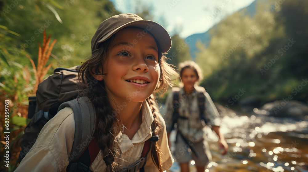 Outdoor Adventure: Kids hiking in nature reserves, learning about ...