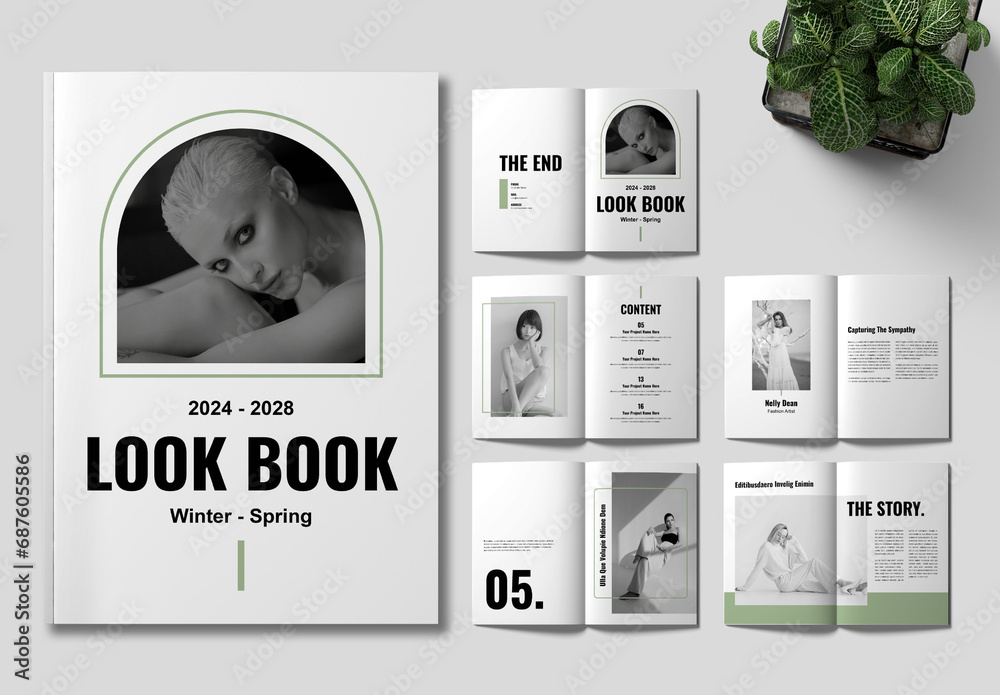 Simple LookBook Magazine Template Stock Template | Adobe Stock