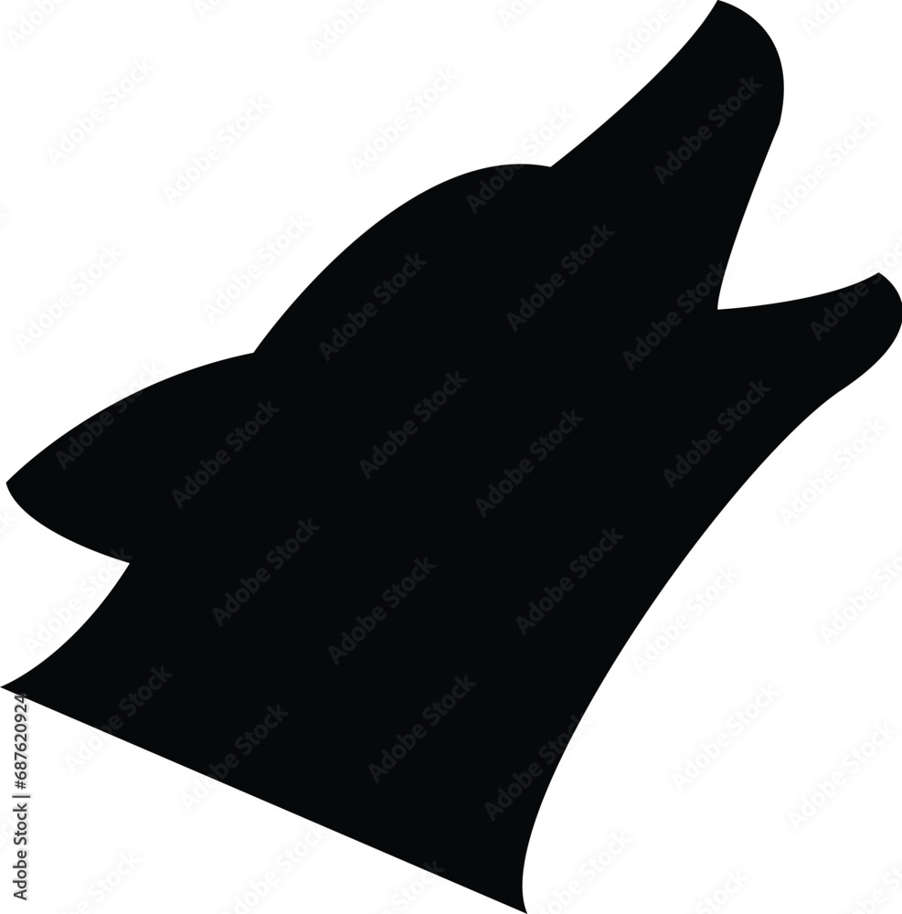 Howling Wolf silhouette, design logo, clipart. Wolf howling trending ...