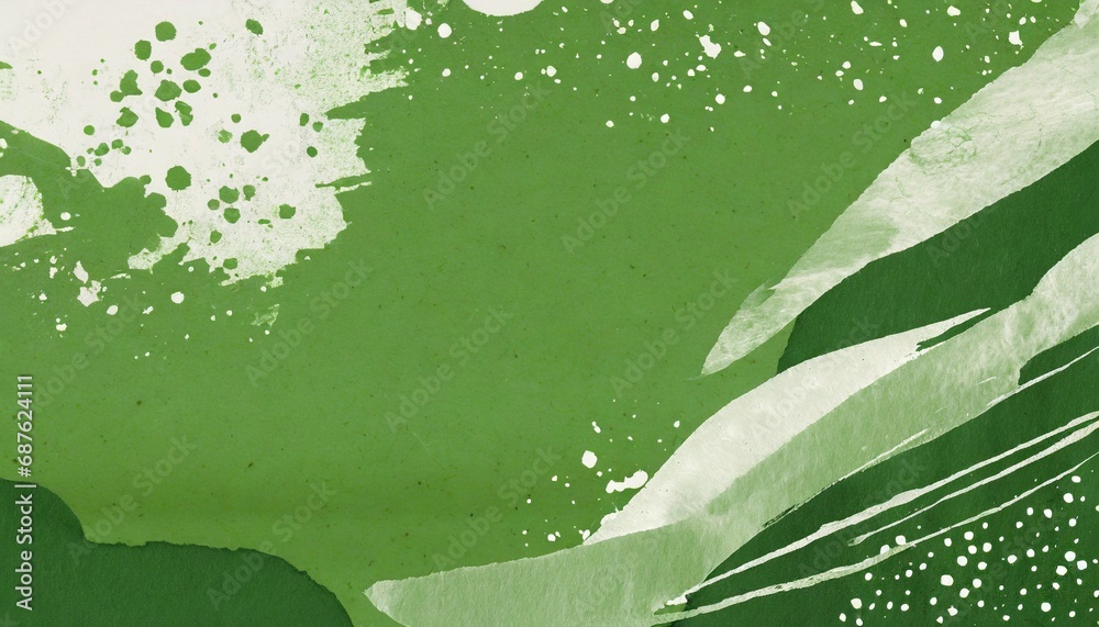 organic green background with natural paper texture and spots for ...