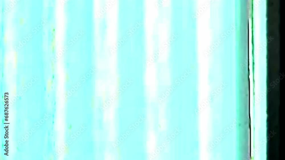 Vidéo Stock Analog glitch. VHS noise. Old TV distortion. Green red ...