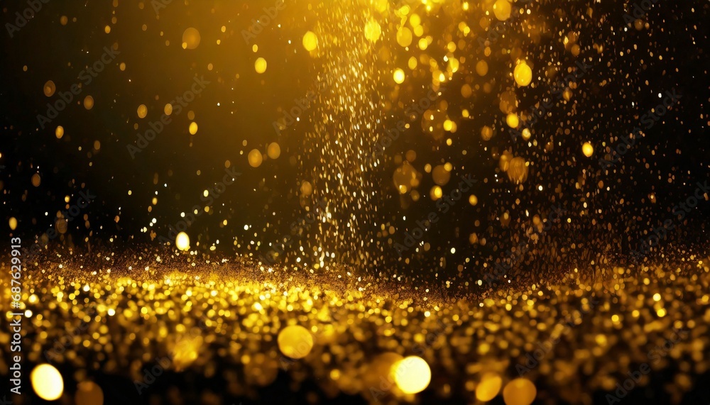 Foto de falling gold lights gala texture gold abstract sparkle dust ...