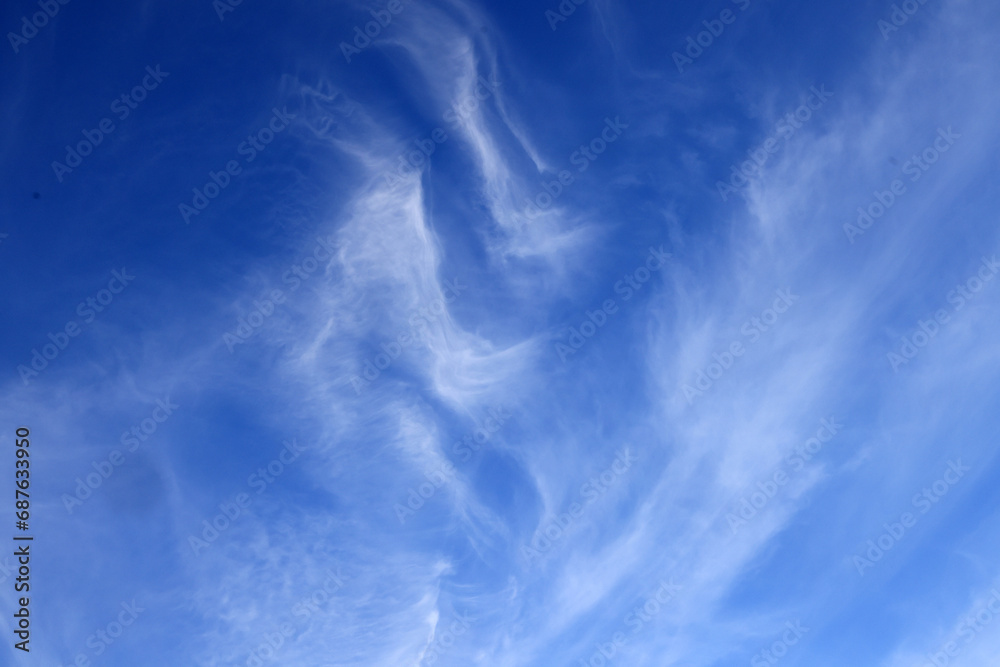 Beautiful blue sky with white wispy clouds, a perfect replacement ...