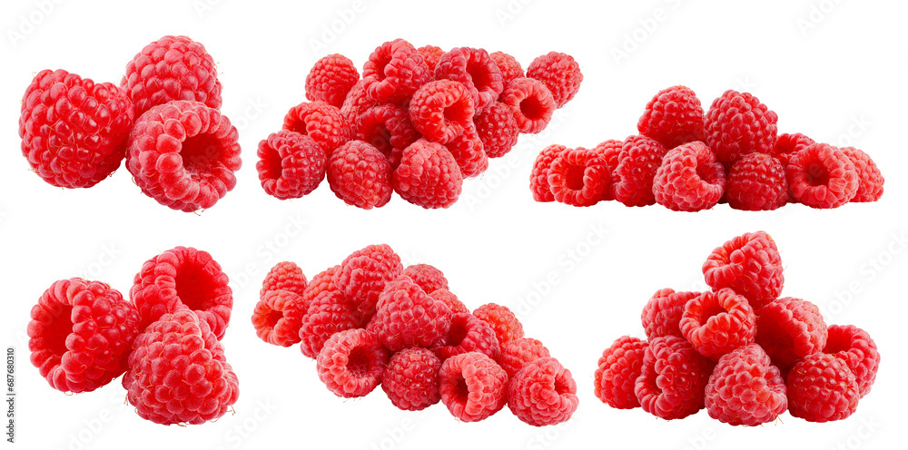 Raspberry isolated on white background, full depth of field Stock Photo ...