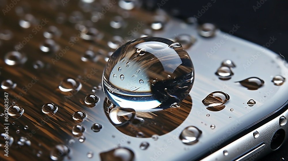 Extreme close up of illuminated water droplet macro photography on ...