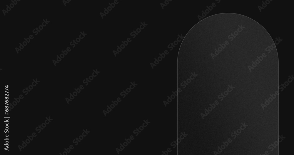 black background with round glassmorphism realistic effect for product ...