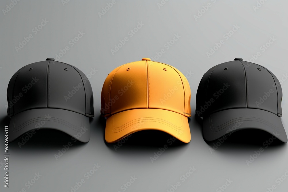 Hat mockup template for presenting custom designs and brand logos Stock ...