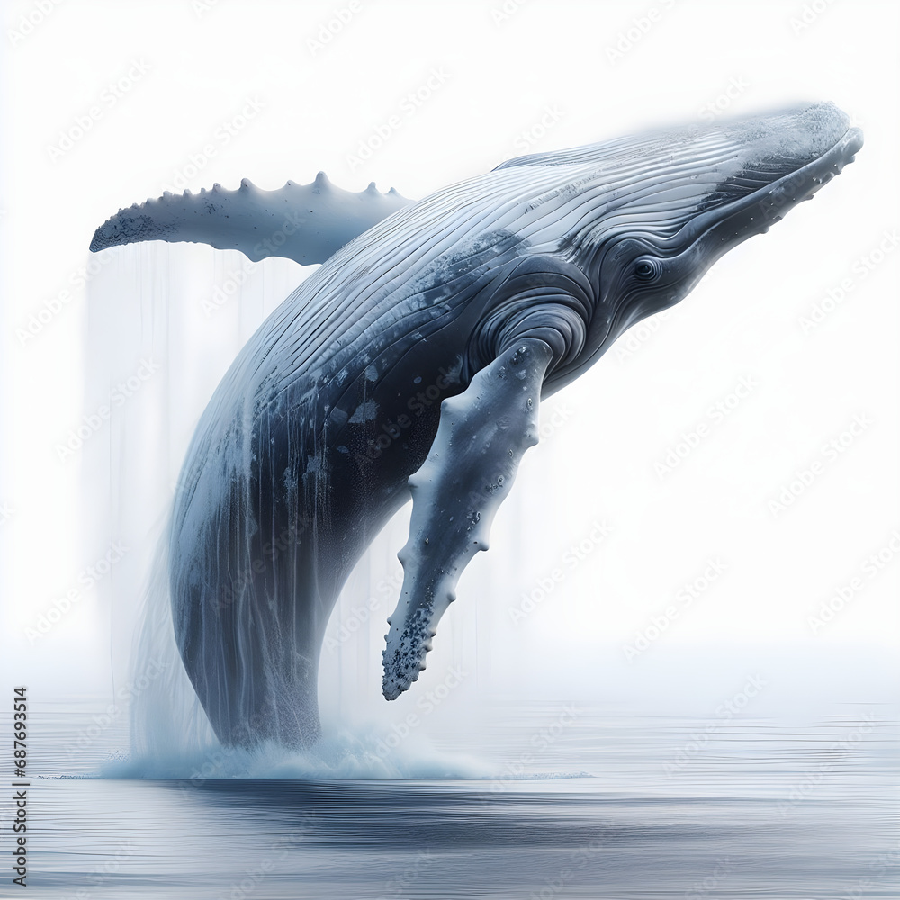 Ballena saltando, Éxtasis Oceánico: Ballena Gris Desafiando la Gravedad ...