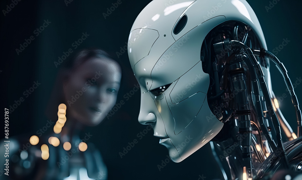 The Connection of Technology and Humanity: A Robot and a Woman ...