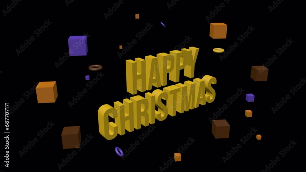 Happy Merry Christmas with Calligraphy background animation for the ...