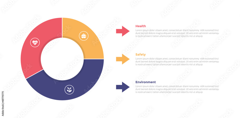 HSE health safety environments infographics template diagram with big ...