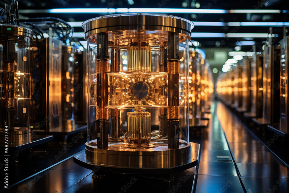 Quantum computing machines displaying advanced algorithms, leaving room ... Quantum computing machines displaying advanced algorithms, leaving room ...