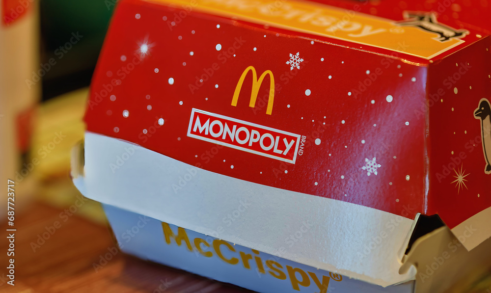 Gunzenhausen, Germany - 2023, 3th December: McDonalds Monopoly Mccrispy ...