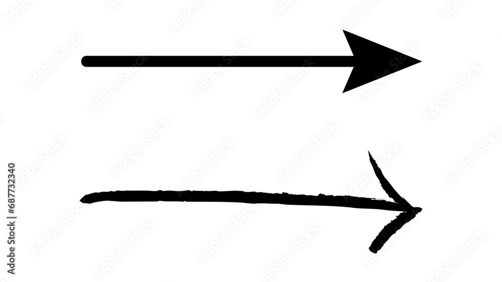 Black arrow pointing right. Arrow shape element. Transparent background ...