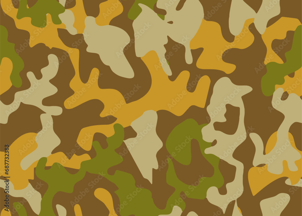 Full seamless orange camouflage texture skin pattern vector for ...