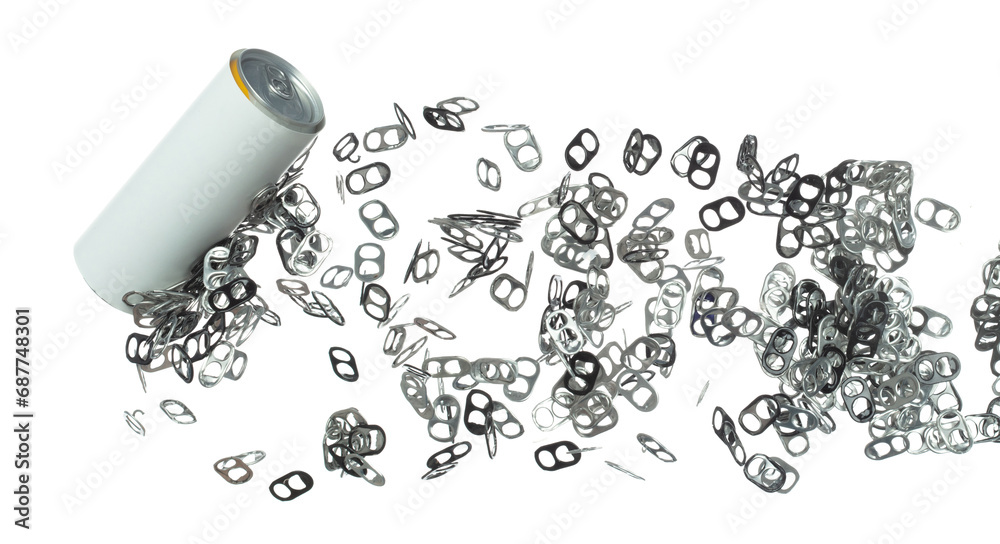 Can Caps fly in mid air, aluminium canned cap falling scatter, recycle ...