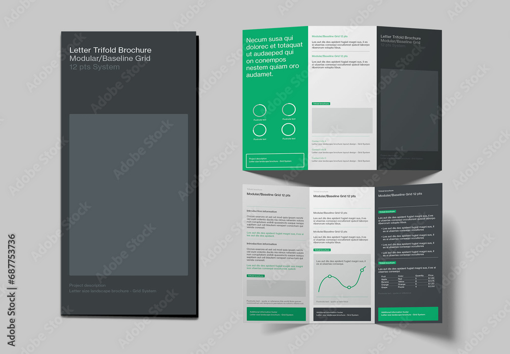 Corporate Modular Trifold Brochure Layout Stock Template | Adobe Stock